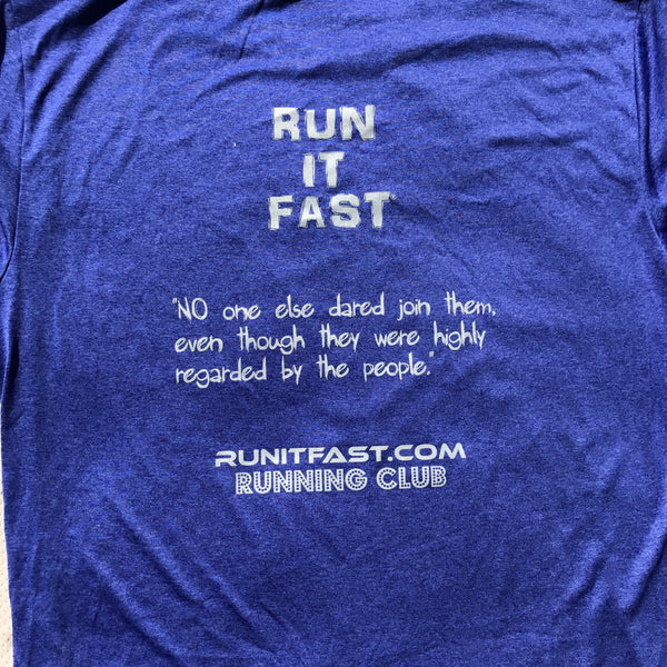 Run It Fast® Men's Cobalt Blue Tech Shirt – Run It Fast® Online Running ...